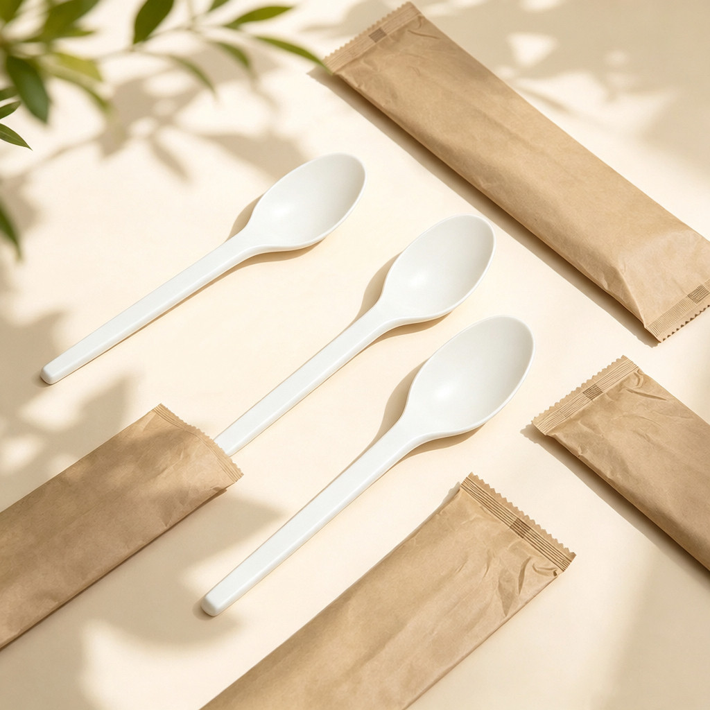 独立包装食品级加厚汤勺西瓜勺拌饭勺一次性勺子