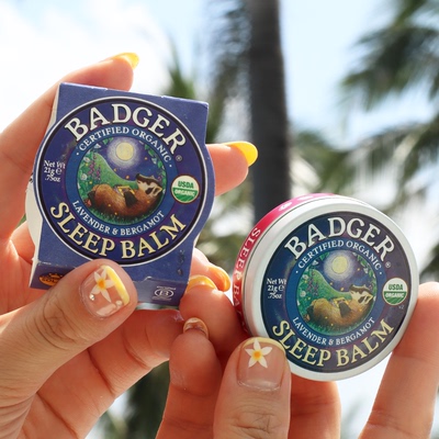 现货 美国Badger贝吉獾薰衣草睡眠舒眠膏/好梦连连膏21g 失眠