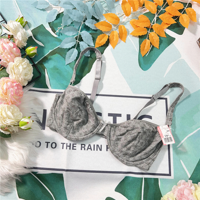 女生简约单层薄杯有钢圈文胸