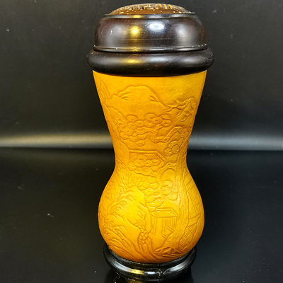 天津名家砑花押花山水图本长葫芦