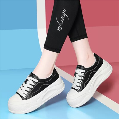 运费险超轻便增高厚底小白鞋女