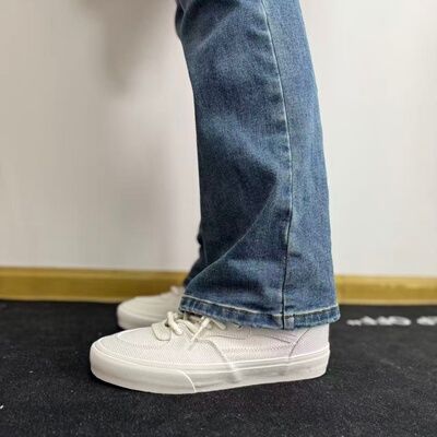 Vans舒适中帮板鞋男女同款白色