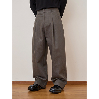 高级感立体剪裁复古休闲裤