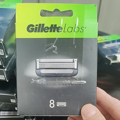 包装盒破损吉列极光刀头Labs男士5层剃须刀片通用热感刀架 8刀头