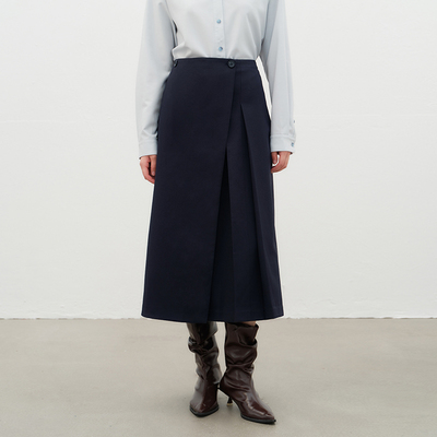 Next Weekend冬日留音「进行曲」围裹设计不规则A字半身裙