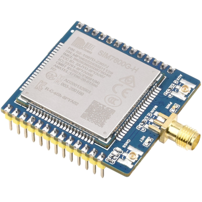 SIM7600G-H 4G Module (B)通信模块带GNSS定位SMA天线 加焊排针版