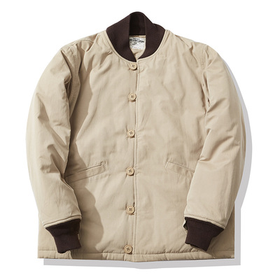 OKONKW美式复古军事风棒球领棉服