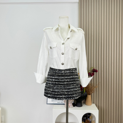 小香风轻奢包臀短裙高级感