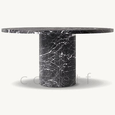 Byron意式极简大理石餐桌家用现代简约轻奢高级感设计师圆石桌子