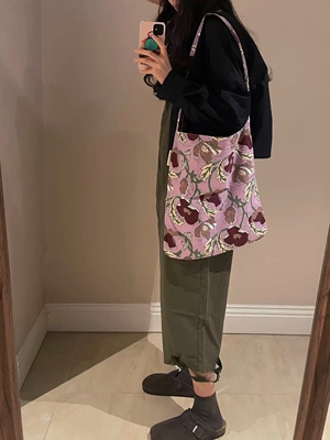 印度风纯棉小众斜挎花卉文艺