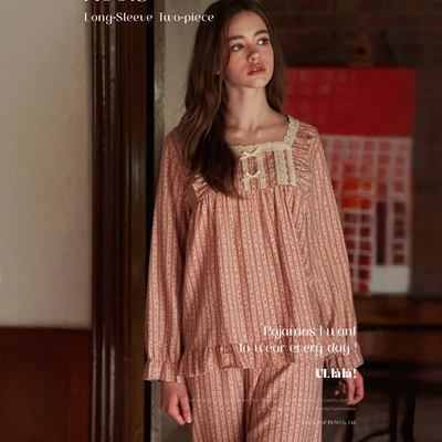 ULLALA韩国磨毛纯棉碎花家居服女