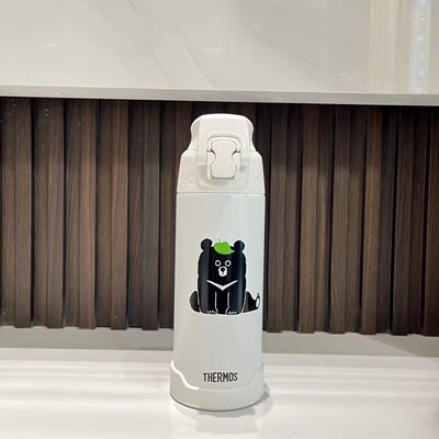 台湾限定黑熊卡通保温水杯500ML