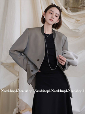 NeedShop1渐变绿设计款西服外套