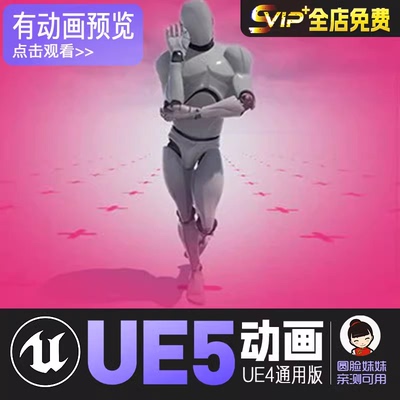 女性姿态运动动画UE4虚幻5动画动作资产Woman Movement Animset