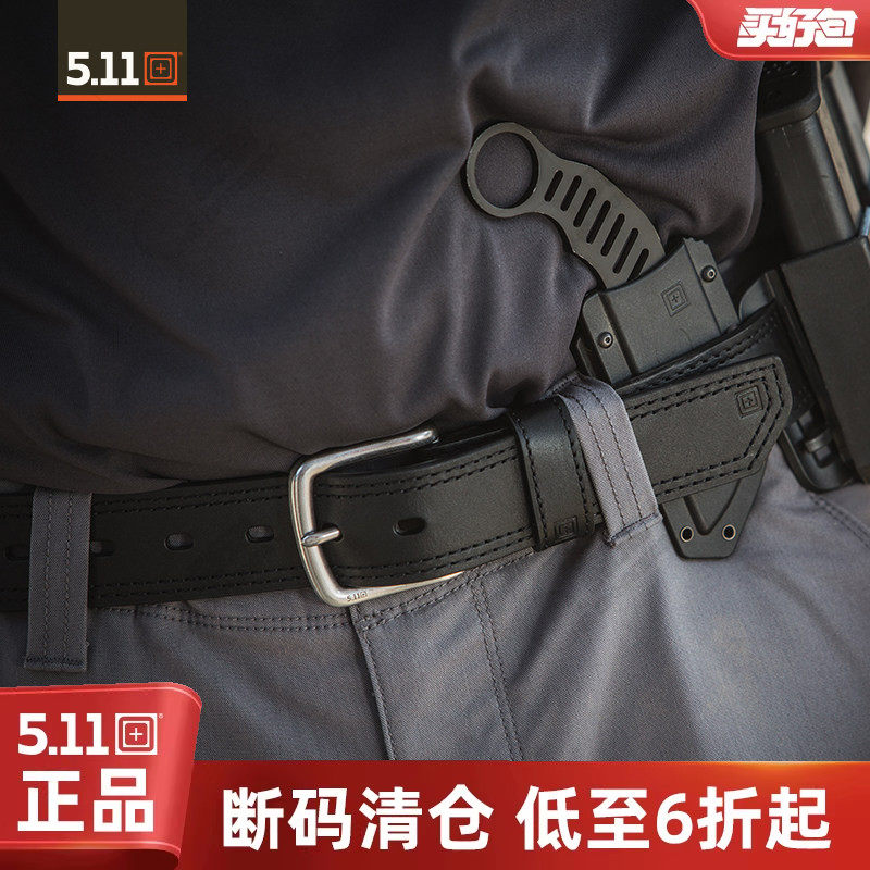 【清货】5.11弧形皮带511战术腰封百搭户外尼龙皮革腰带59493