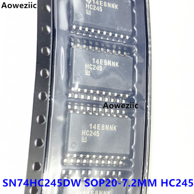 5个 SN74HC245DWR SOP20-7.2MM 丝印HC245三态输出八路总线收发器
