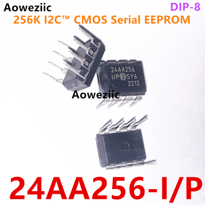 1个 24AA256-I/P 直插 DIP-8 IC EEPROM 256K I2C 400KHZ 存储器