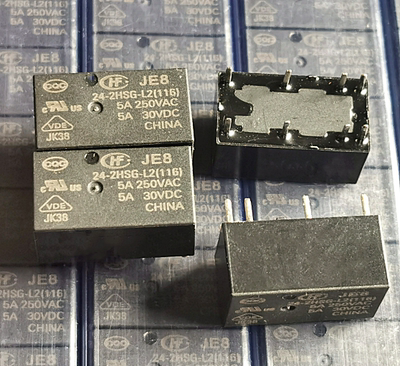 JE8 24-2HSG-L2(116) 全新宏发8脚  HFE60P 24-2HSTG-L2 两常开5A