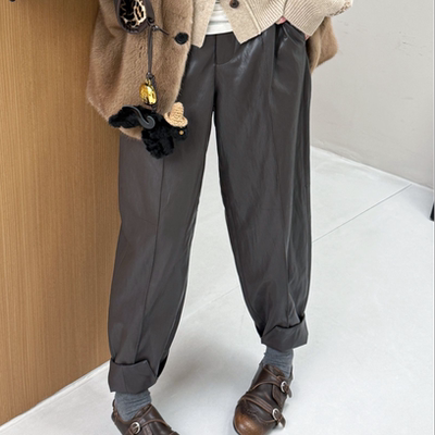 JOURNAL RECORD 仿皮中裤 JWIASK520881