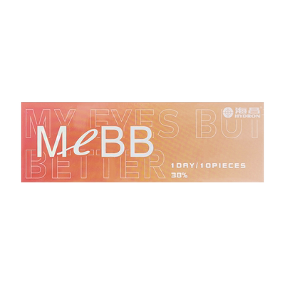 海昌mebb日抛10片彩色隐形近视眼镜自然