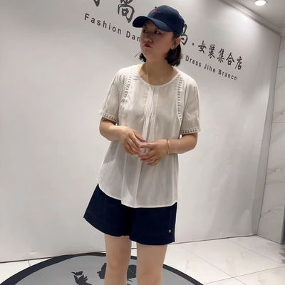 女权贵族夏季新款大码显瘦短袖衫