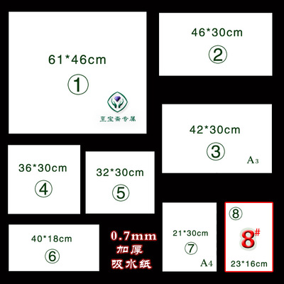8号吸水纸 23x16cm 昆虫针 标本盒 展翅板 硫酸纸 台纸 可开票