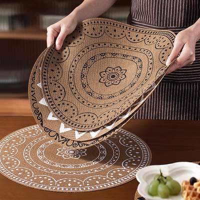 波西米亚隔热垫餐桌家用藤编垫