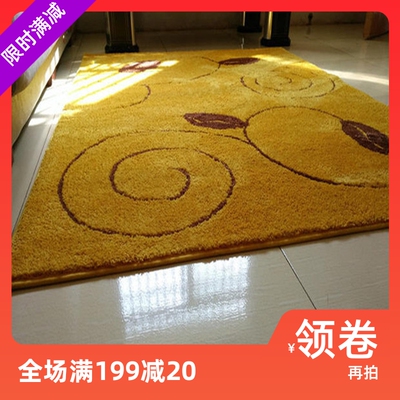金黄色风水客厅大地毯100*110定制入户玄关门厅防滑脚垫进门地垫