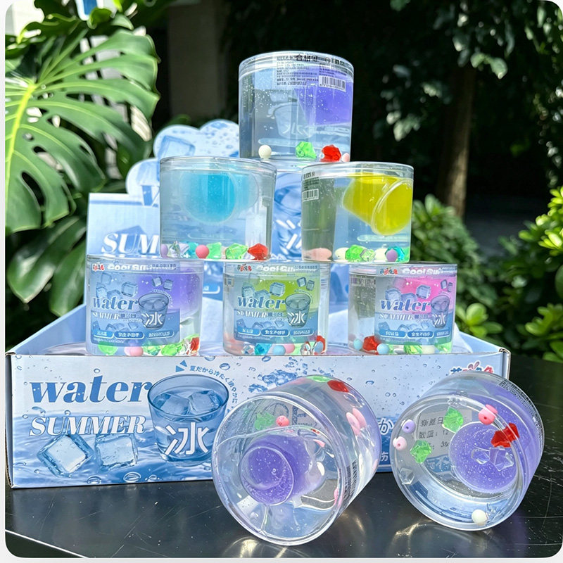 新款高透起泡胶水晶泥史莱姆儿童解压玩具易拉伸泡泡泥安全不粘手