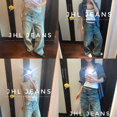 JHLJEANS宽松直筒牛仔裤