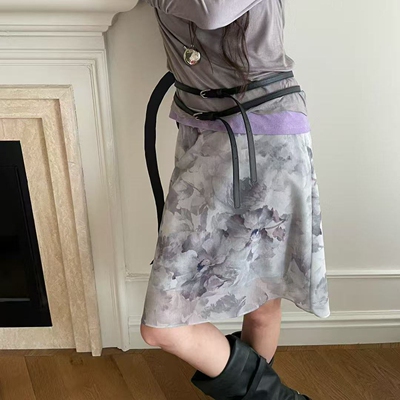 韩国代购中长高腰直筒显瘦半身裙