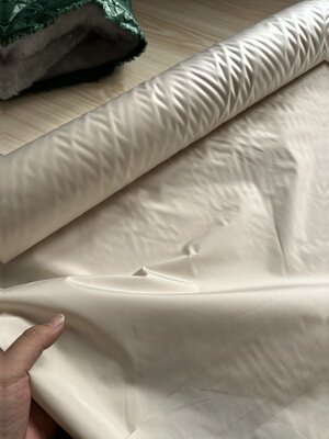 2.5米 米色 350T 羽绒服布料 0009春亚纺面料（宽1.45米左右）