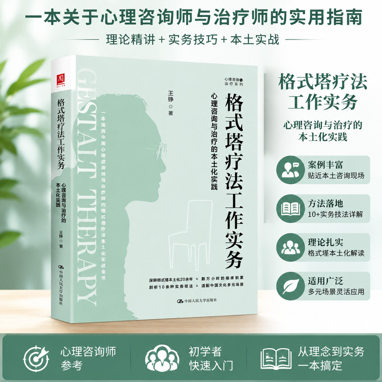 正版现货 格式塔疗法工作实务 心理咨询与治疗的本土化实践 王铮 中国人民大学出版社 9787300351797