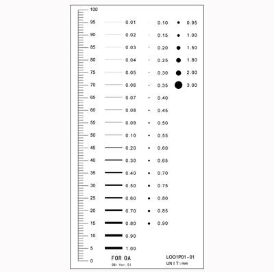 污点卡点规线规菲林尺比对卡污点检测卡检验规对照卡精密J-26