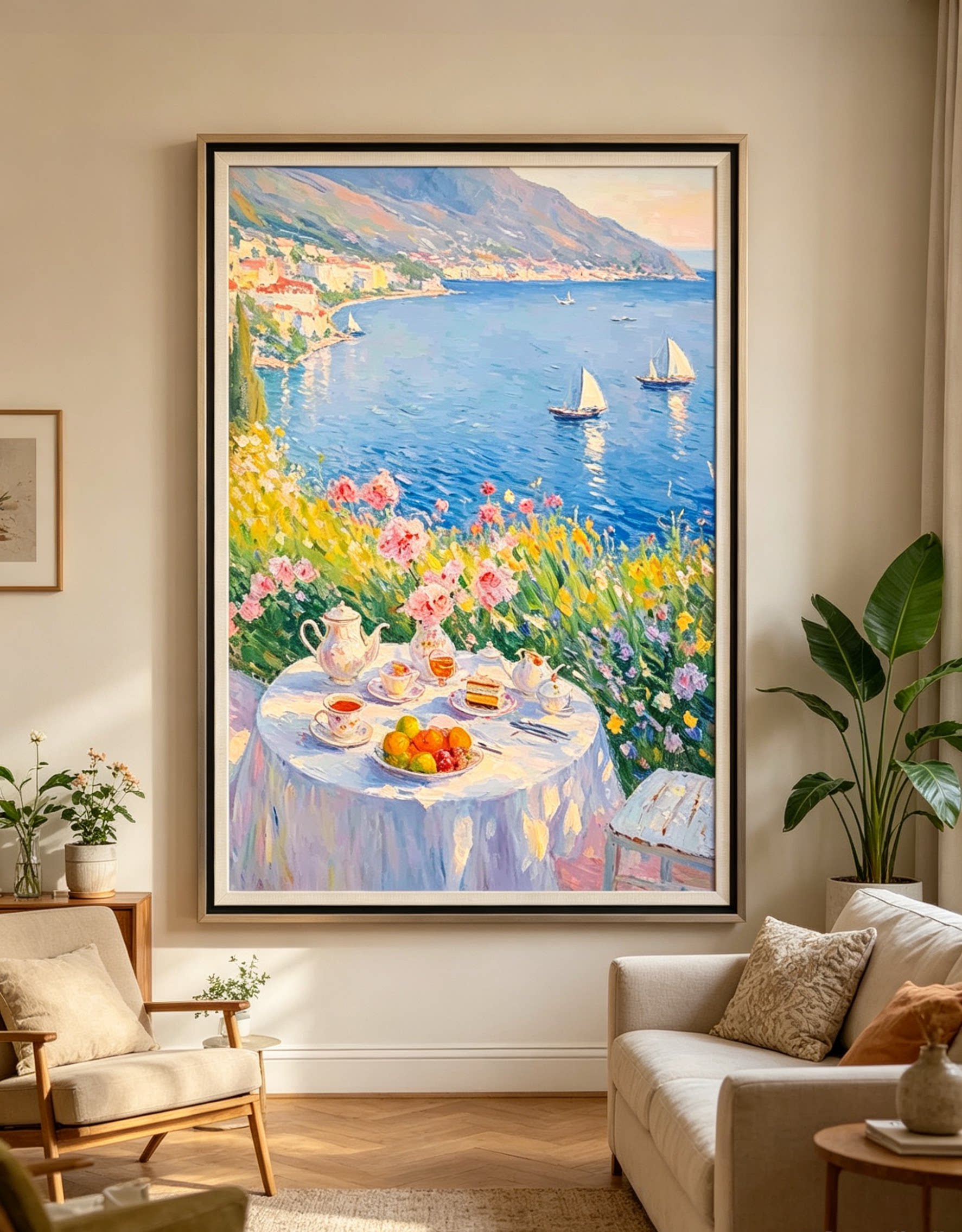 纯手绘油画现代简约客厅玄关入户装饰画轻奢高级感沙发背景墙挂画