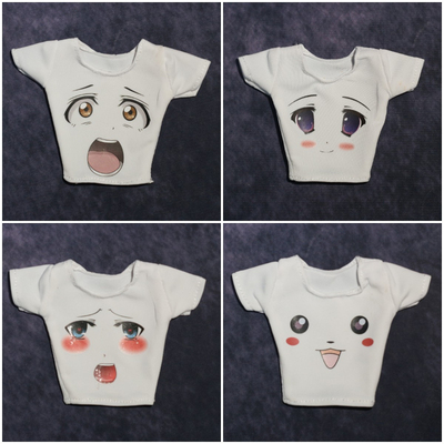 1比6兵人衣服女表情T恤短袖素体