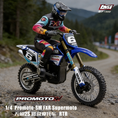LOSI新品2026款 1/4 PROMOTO-SM FXR SUPERMOTO 无刷2S超级摩托车