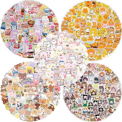 New100 kinds of Korean bear kawaii drink stickers waterproof