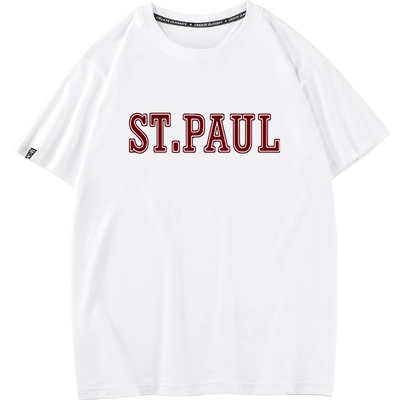 秀洛头文字D藤原拓海同款T恤ST PAUL赛车短袖男女纯棉短袖