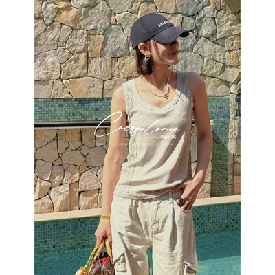 双侧蕾丝设计显瘦性感百搭小背心