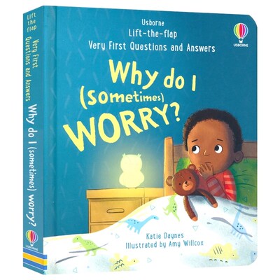 Usborne Lift-the-Flap Very First Questions and Answers Why do I (sometimes) worry 为什么我会感到焦虑纸板翻翻书英文原版