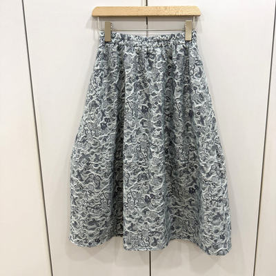 501-8519欧洲站2026春复古碎花半身裙松紧高腰中长款减龄遮肉半裙