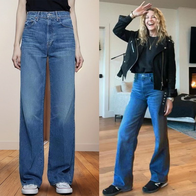 美国直筒宽松阔腿牛仔裤加绒长裤