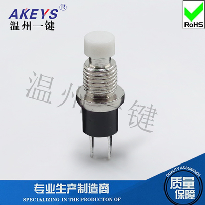 PBS-110自复位按键启动接头圆形白色无锁小型按钮点动停止开关