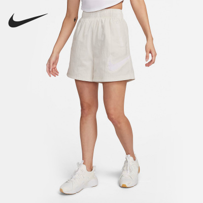 耐克女子运动透气高腰梭织短裤