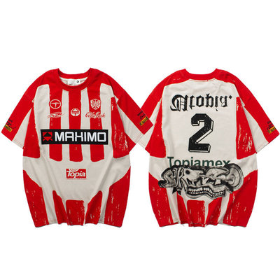 TravisScott红拼杏短袖T恤