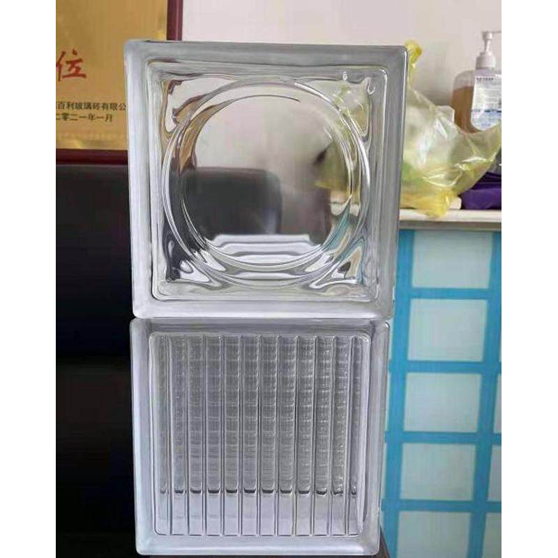 超白玻璃砖 太阳纹干湿分离背景墙 玄关 阳台 厨房 外墙玻璃隔断