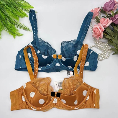 芬狄诗性感蕾丝时尚波点上托文胸