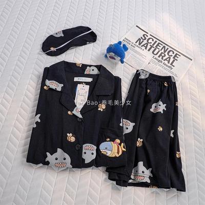 休闲百搭柔软舒适短袖睡衣女