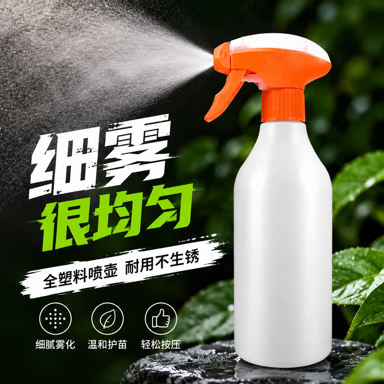 喷雾瓶消毒清洁专用塑料化工空喷瓶细雾调节家用喷壶分装瓶500ml